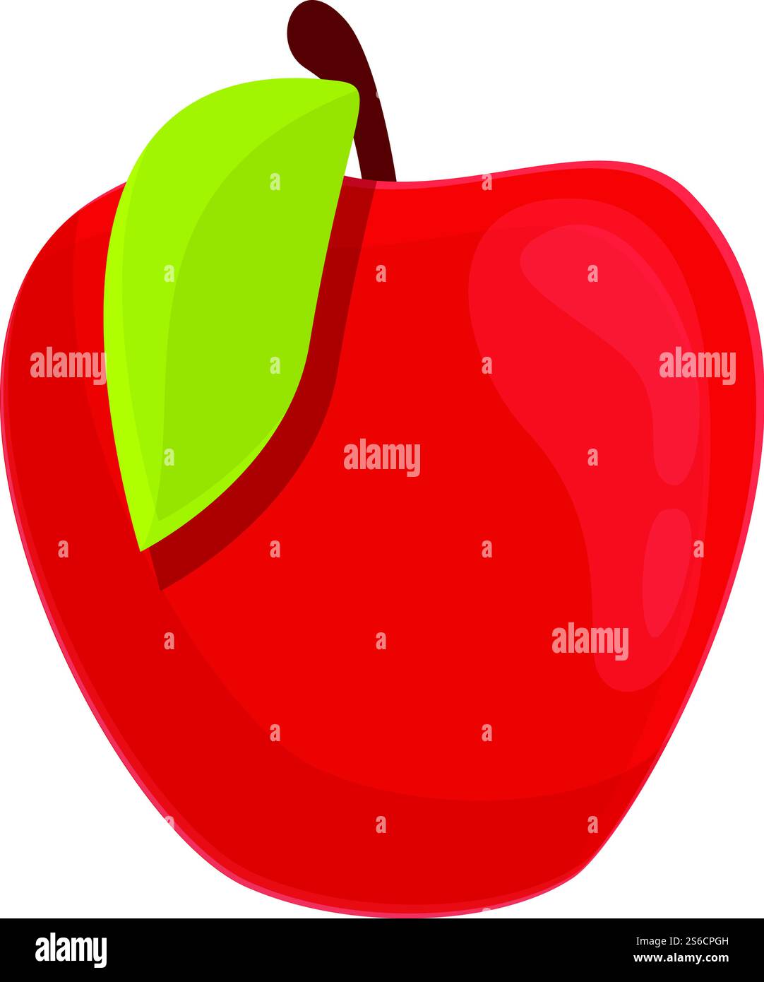 Breakfast red apple icon. Cartoon of breakfast red apple vector icon ...