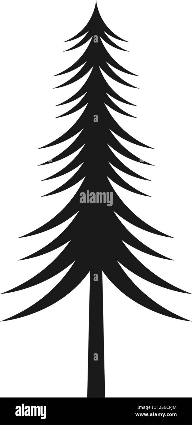 Cedar tree illustration logo template Stock Vector Image & Art - Alamy