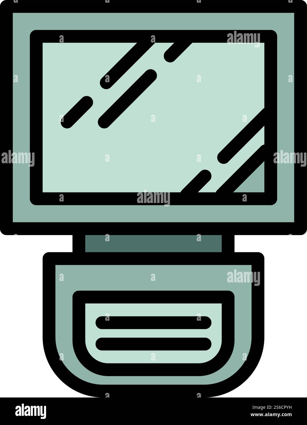 Camera flashlight icon. Outline camera flashlight vector icon for web ...