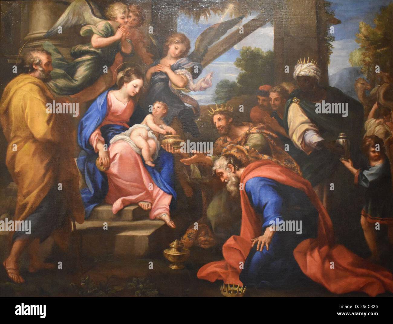 Giuseppe Bartolomeo Chiari - L'Adoration des Mages 02 Stock Photo - Alamy