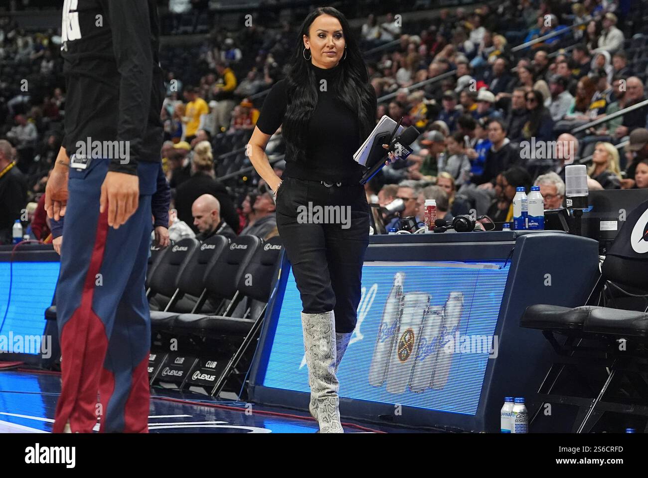 Houston Rockets television sideline reporter Vanessa Richardson in the ...