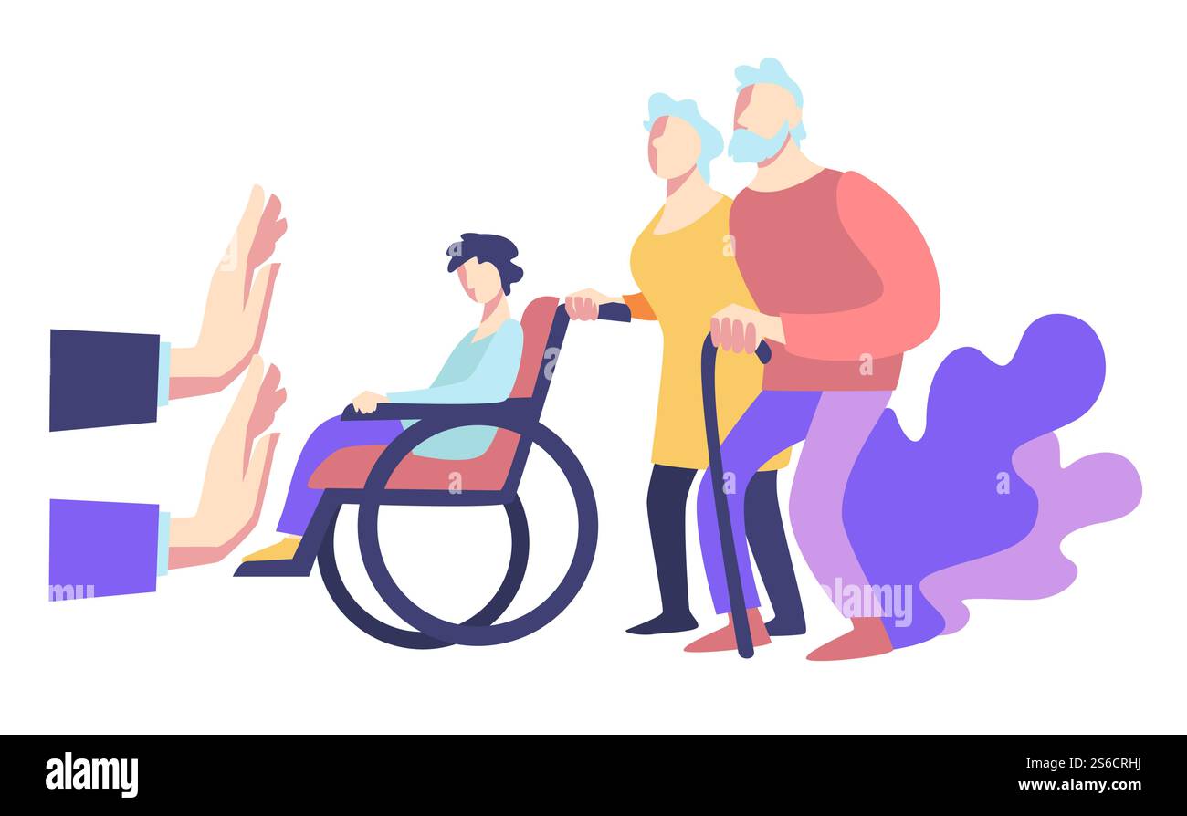 Society refusing help to elderly and handicapped people, violence and ...