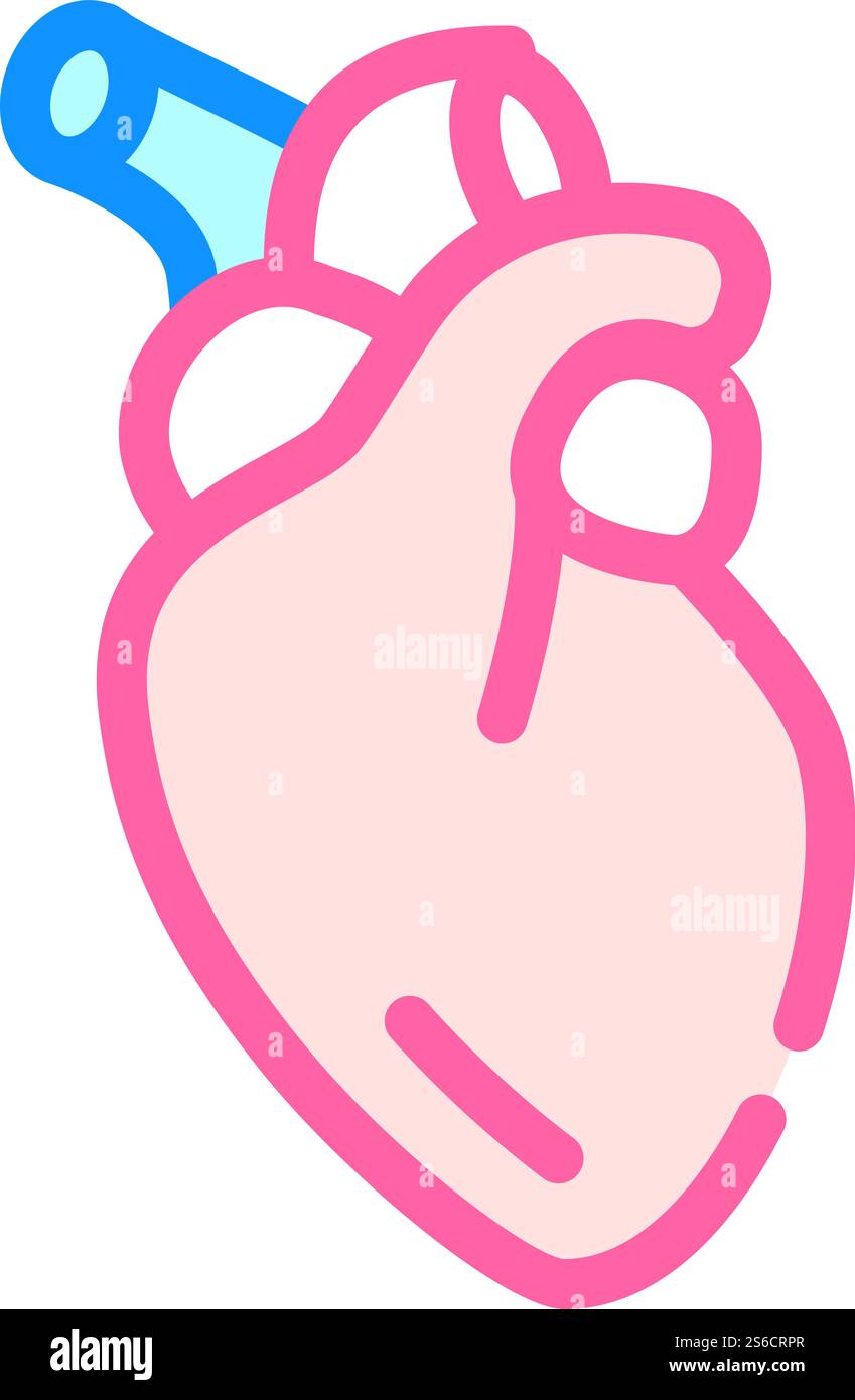 heart human organ color icon vector. heart human organ sign. isolated ...