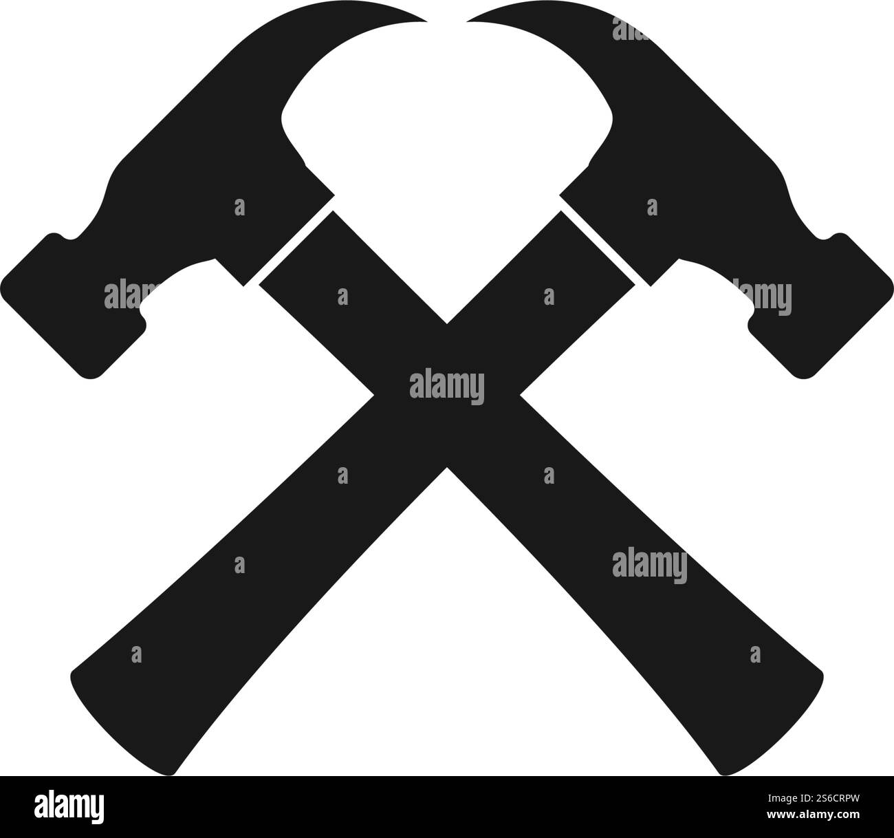Hammer construction logo illustration flat design Stock Vector Image ...