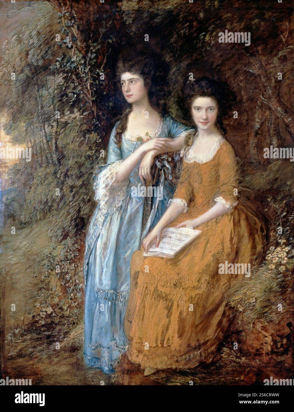 Gainsborough, Thomas - Elizabeth and Mary Linley Stock Photo - Alamy
