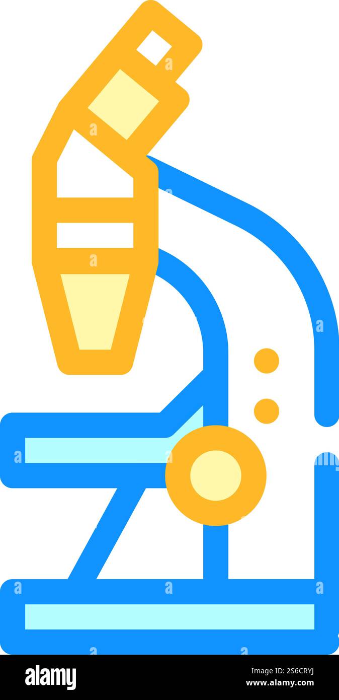 microscope tool color icon vector. microscope tool sign. isolated ...