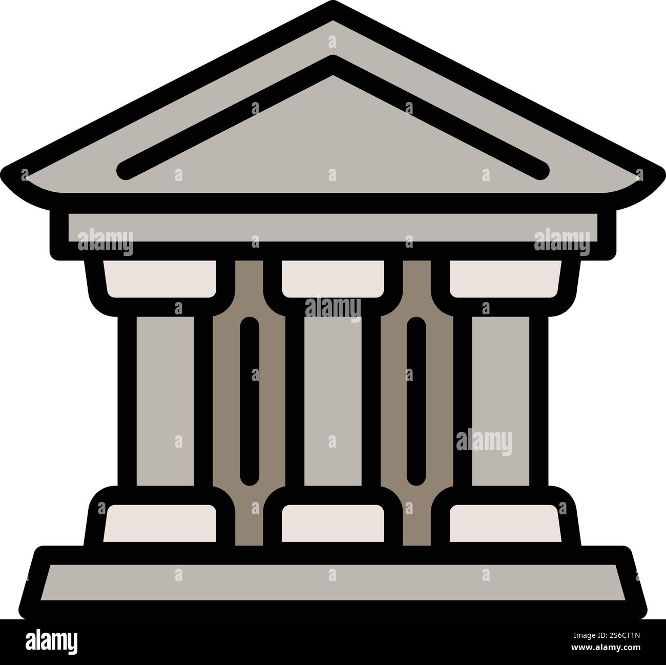 Courthouse column icon. Outline courthouse column vector icon for web ...