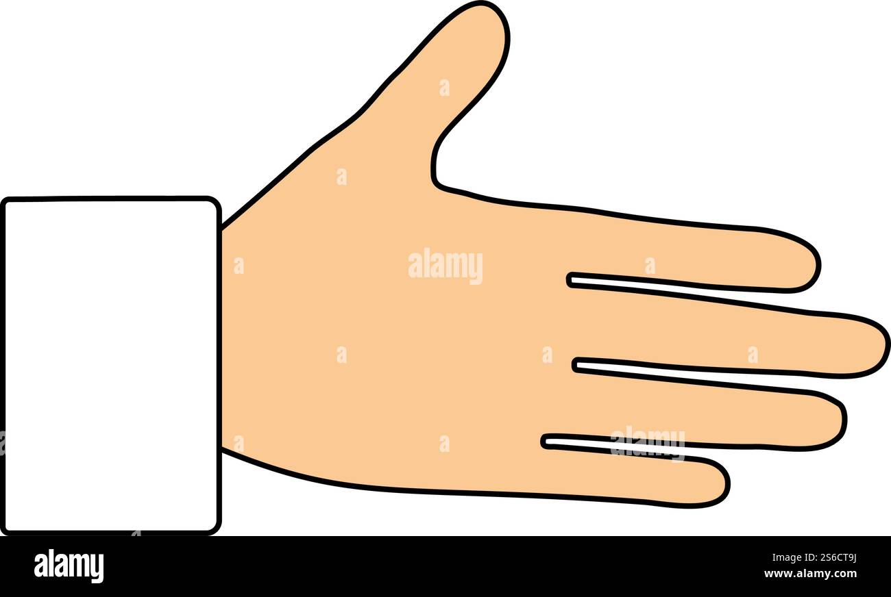 Open Hend Icon. Editable Outline With Color Fill Design. Vector ...