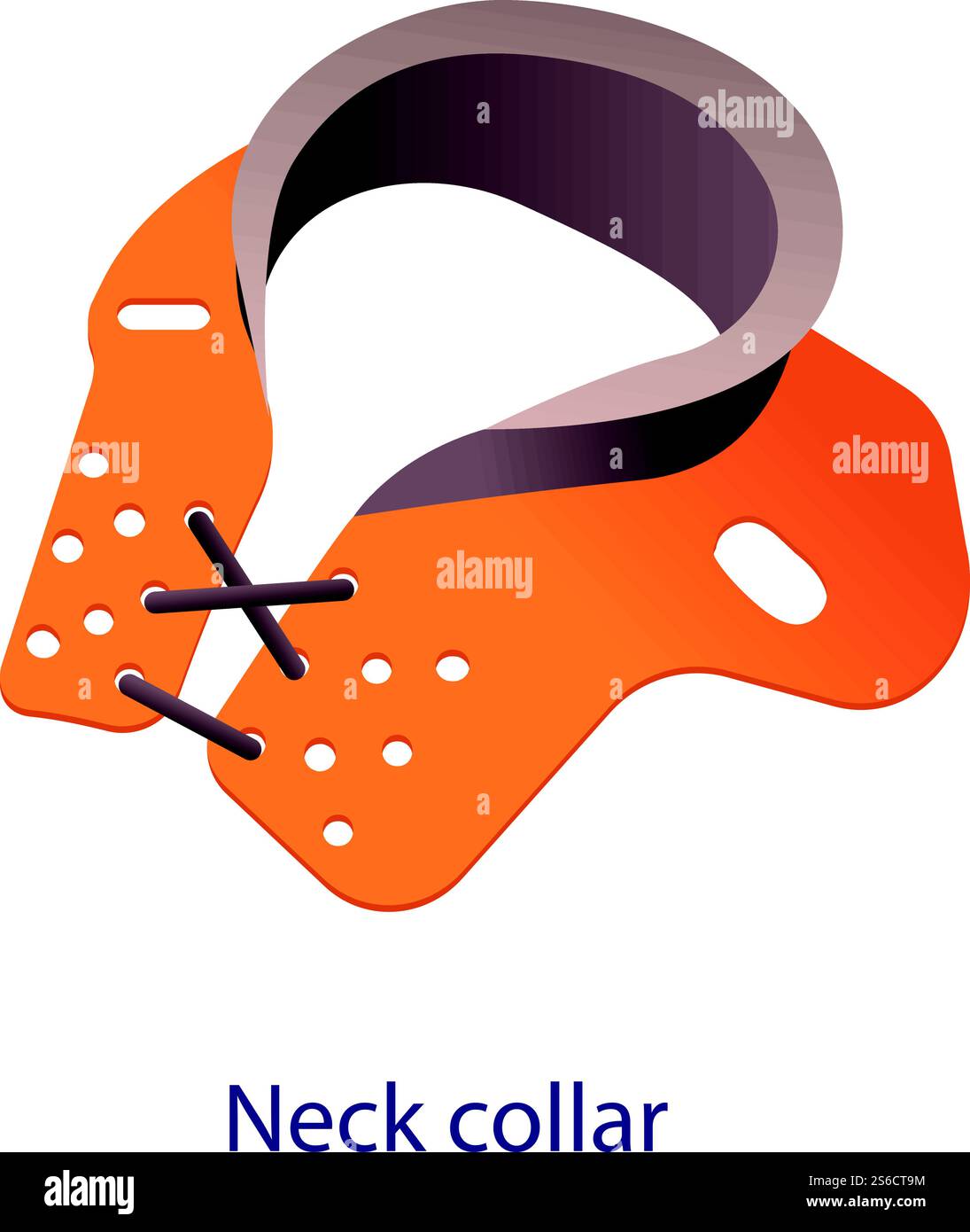 Neck collar icon. Isometric of neck collar vector icon for web design ...