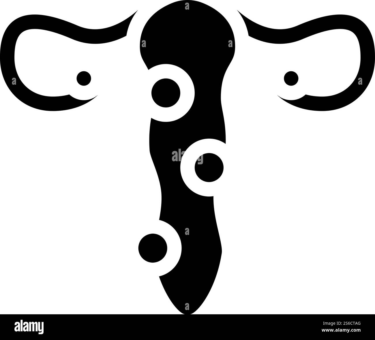 pathology of cervix glyph icon vector. pathology of cervix sign ...