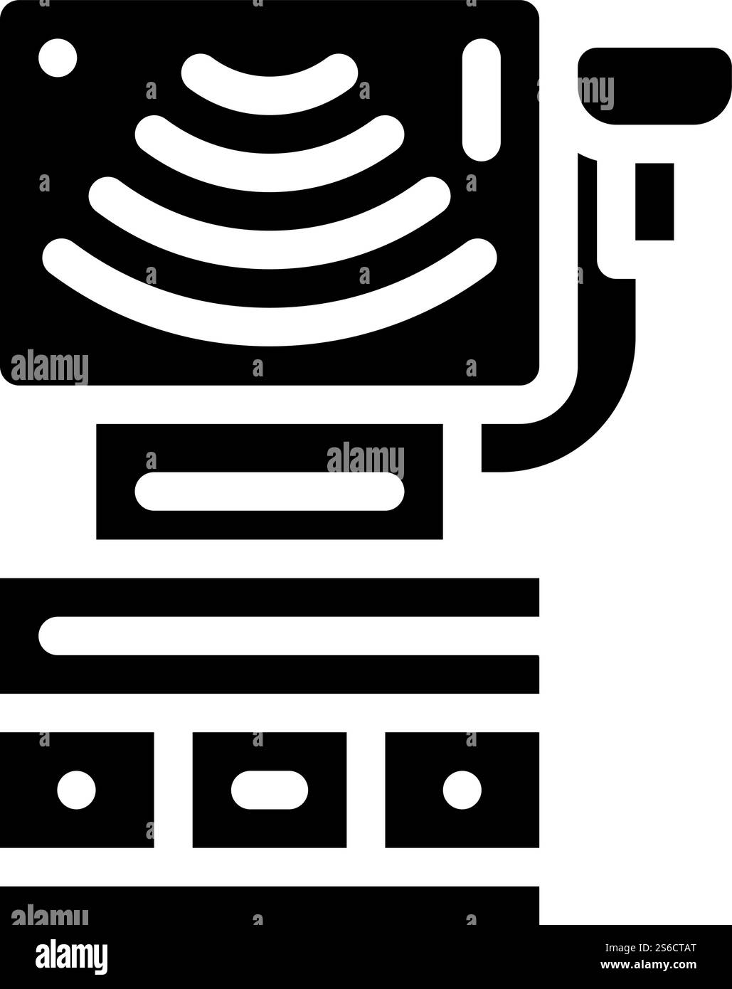 ultrasound equipment glyph icon vector. ultrasound equipment sign ...