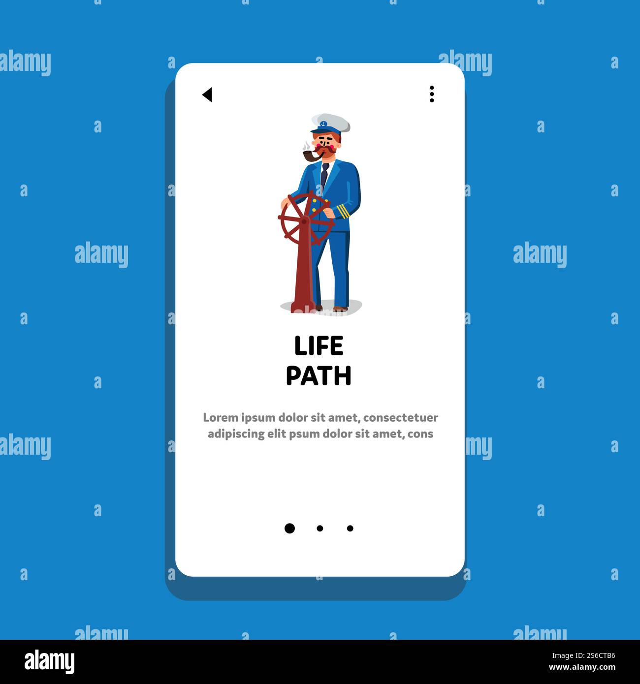 Life Path Man Captain Managing Direction Vector. Captain Man Smoke Pipe ...