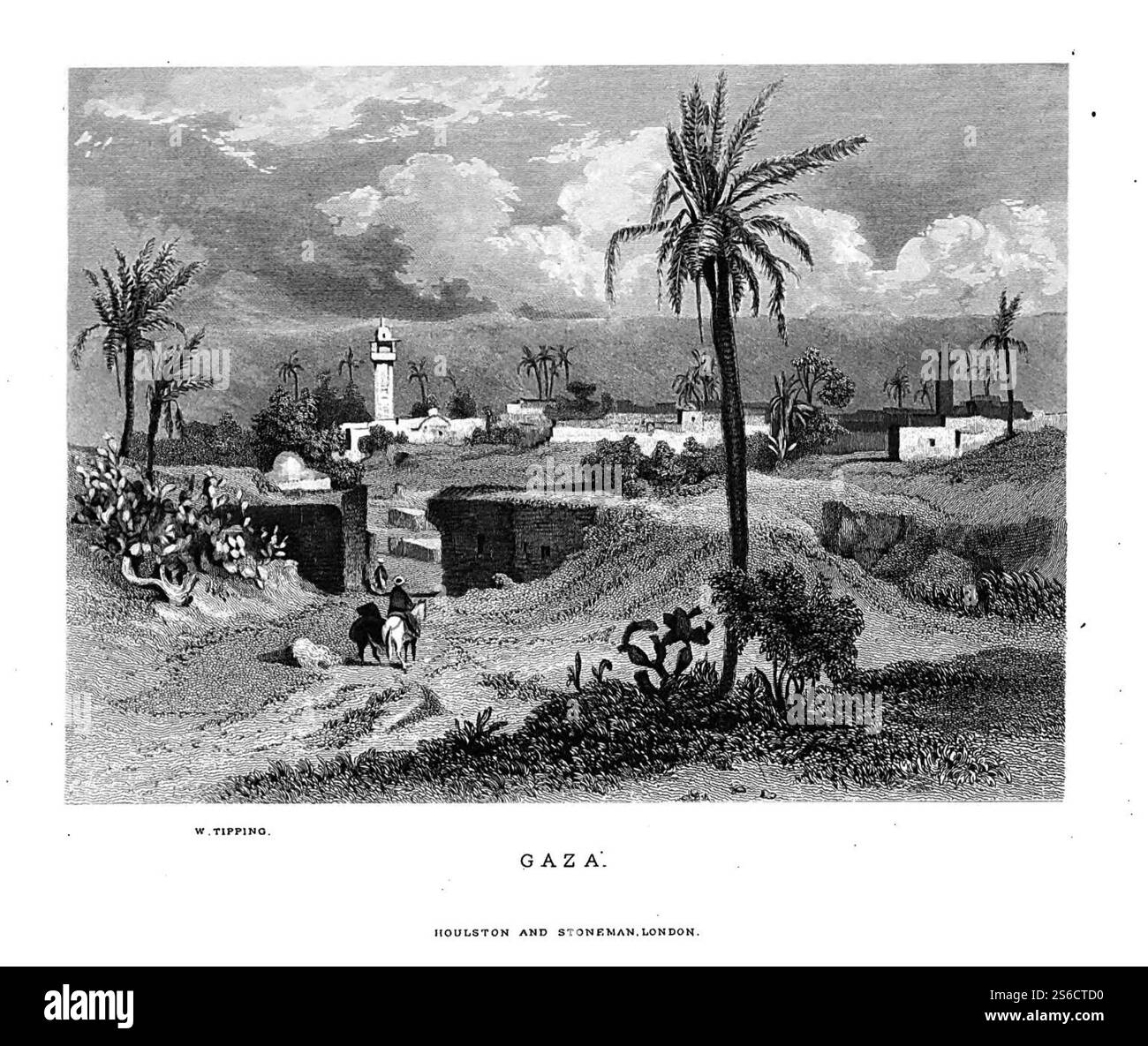 Gaza in William Tipping 1840s sketches of Palestine and the surrounding ...