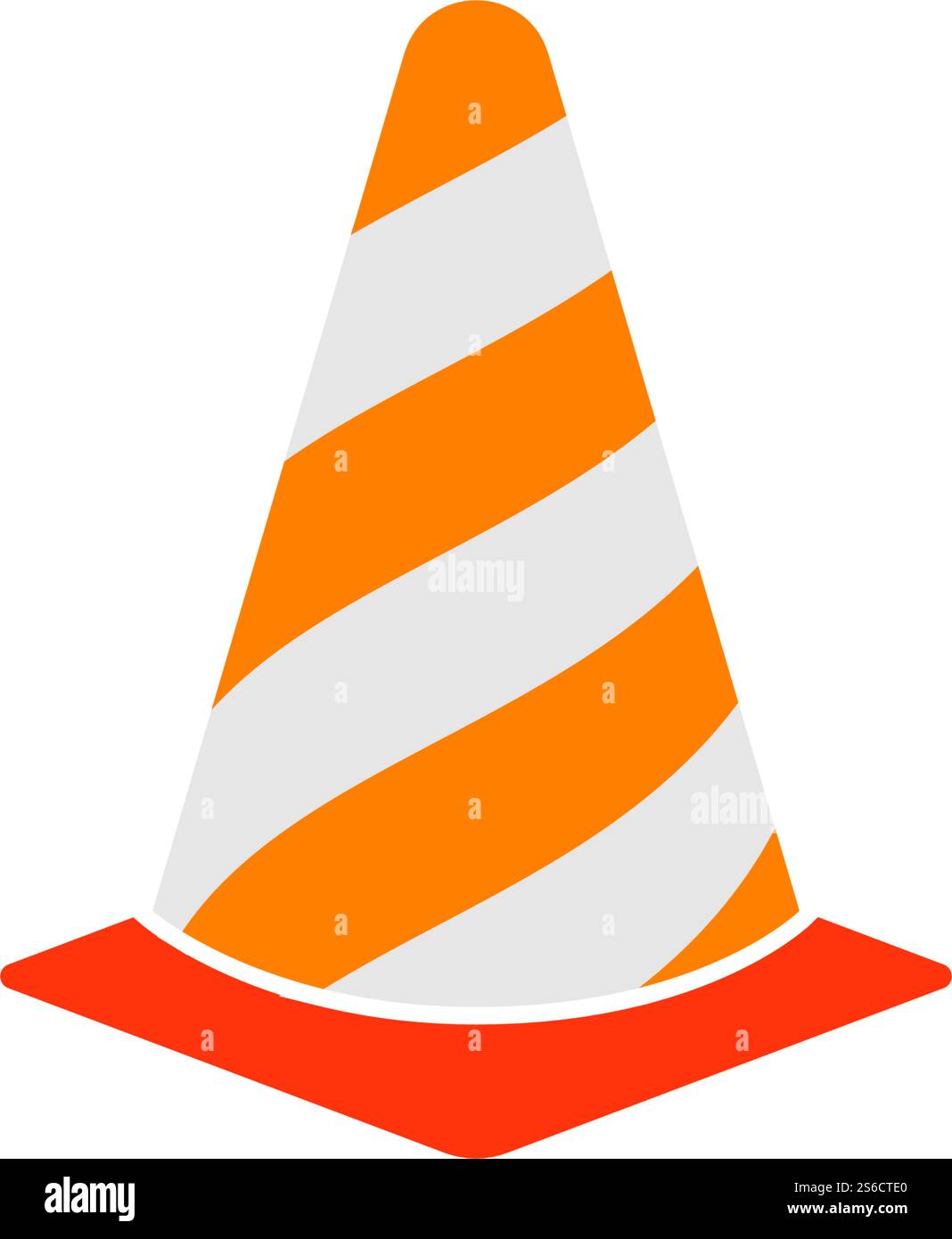 Traffic cone, road cone icon flat design Stock Vector Image & Art - Alamy