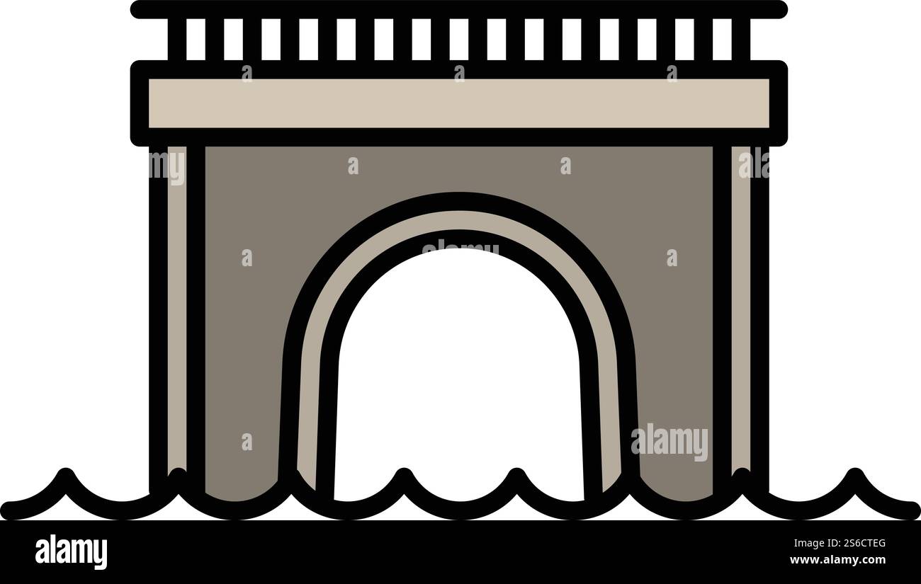 Viaduct columns bridge Stock Vector Images - Alamy