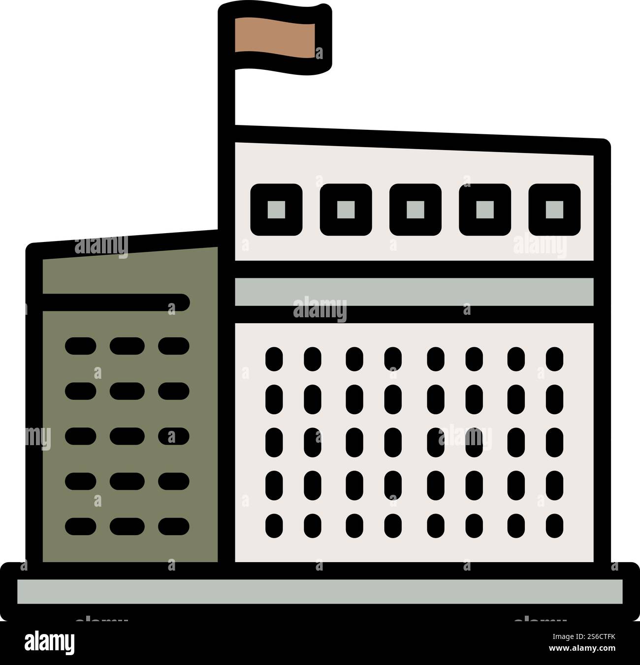 Courthouse building icon. Outline courthouse building vector icon for ...