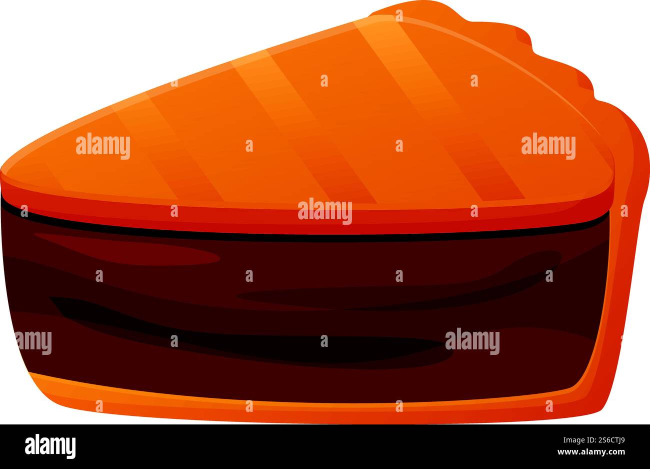 Chocolate apple pie icon. Cartoon of chocolate apple pie vector icon ...