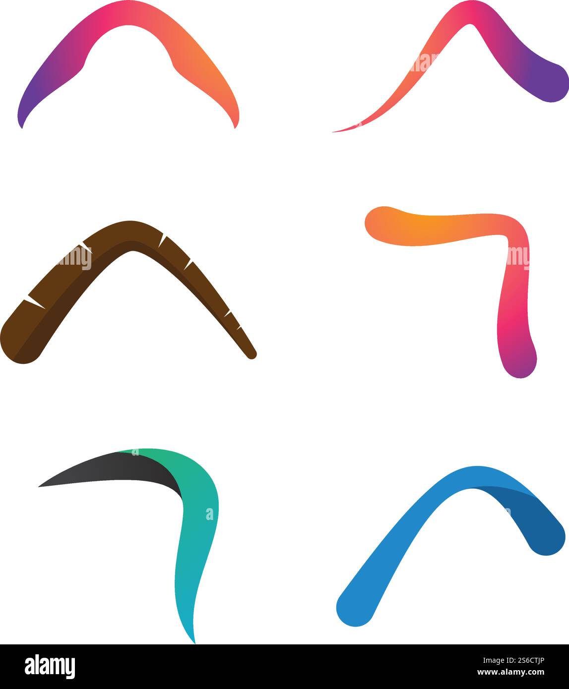 Boomerang weapon illustration logo vector flat design Stock Vector ...