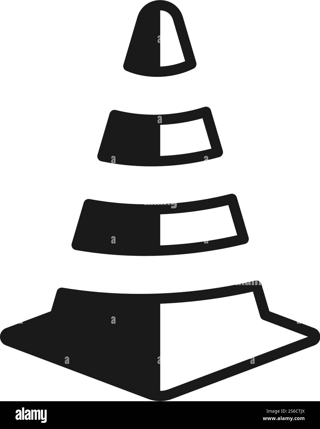 Traffic cone, road cone icon flat design Stock Vector Image & Art - Alamy