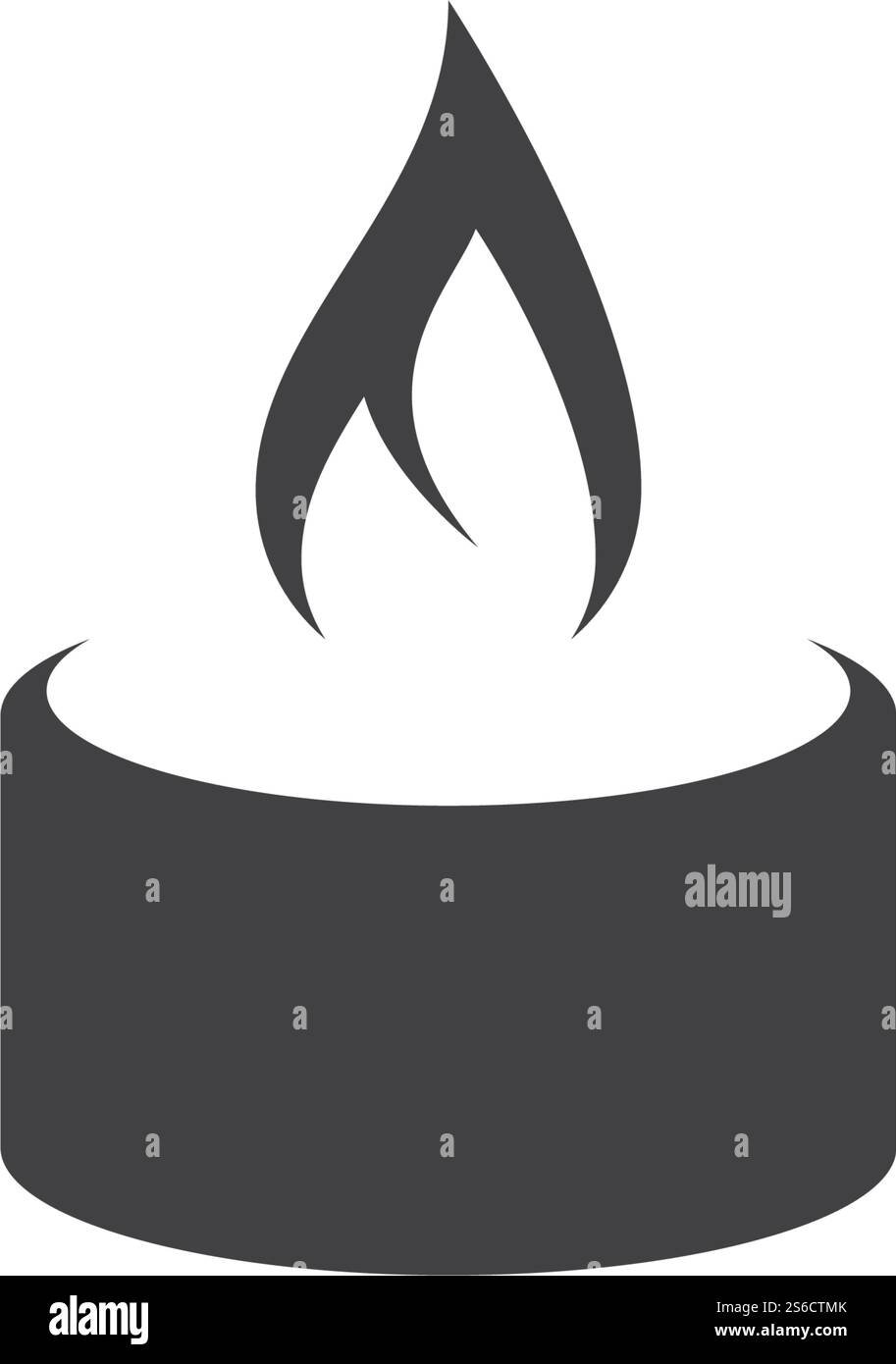 Candle light icon in flat design vector Stock Vector Image & Art - Alamy
