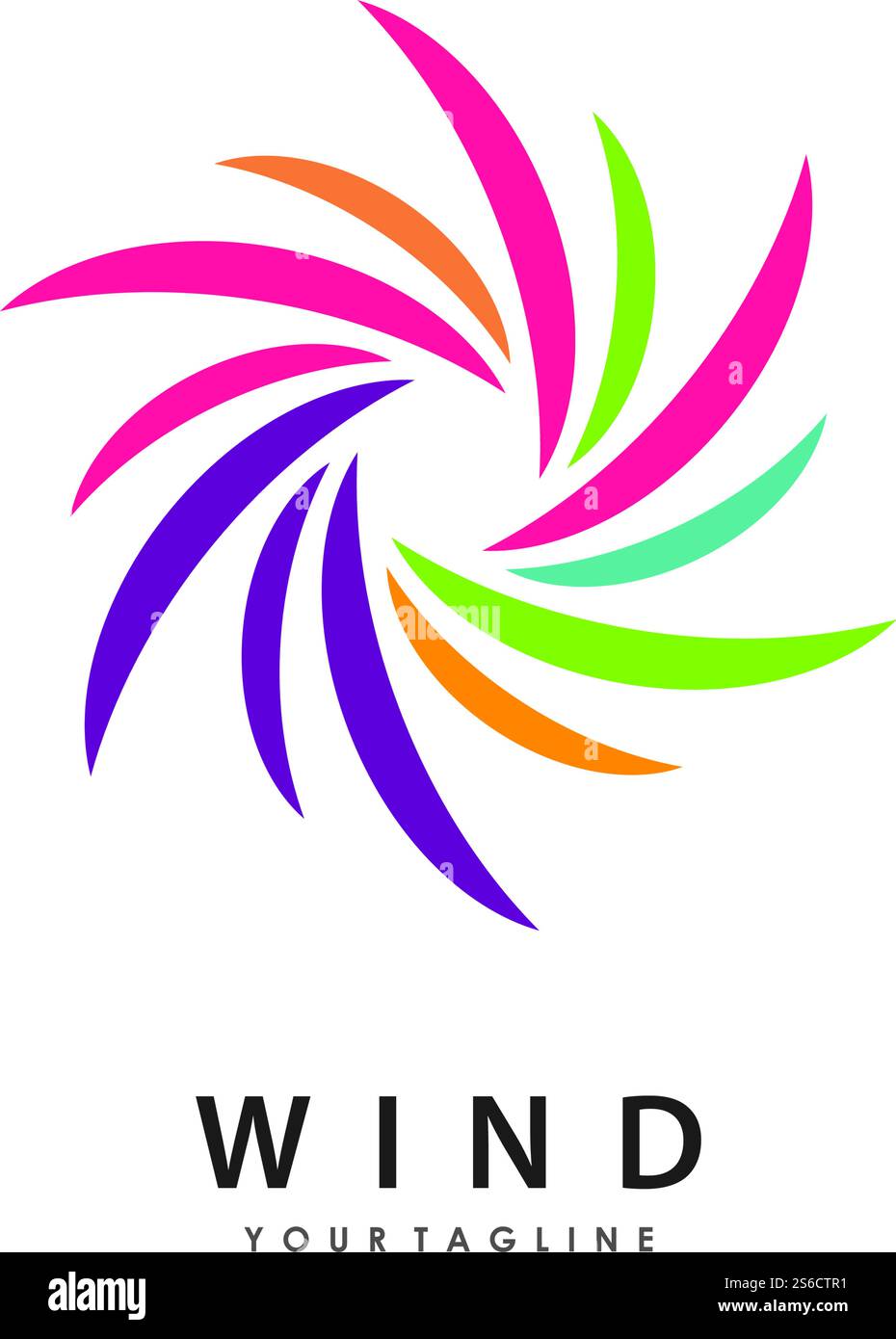 Wind illustration logo vector design Stock Vector Image & Art - Alamy