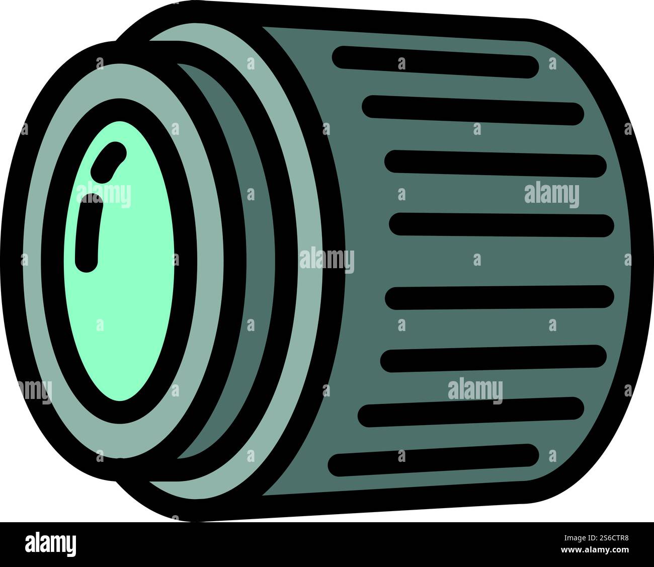 Camera lens icon. Outline camera lens vector icon for web design ...