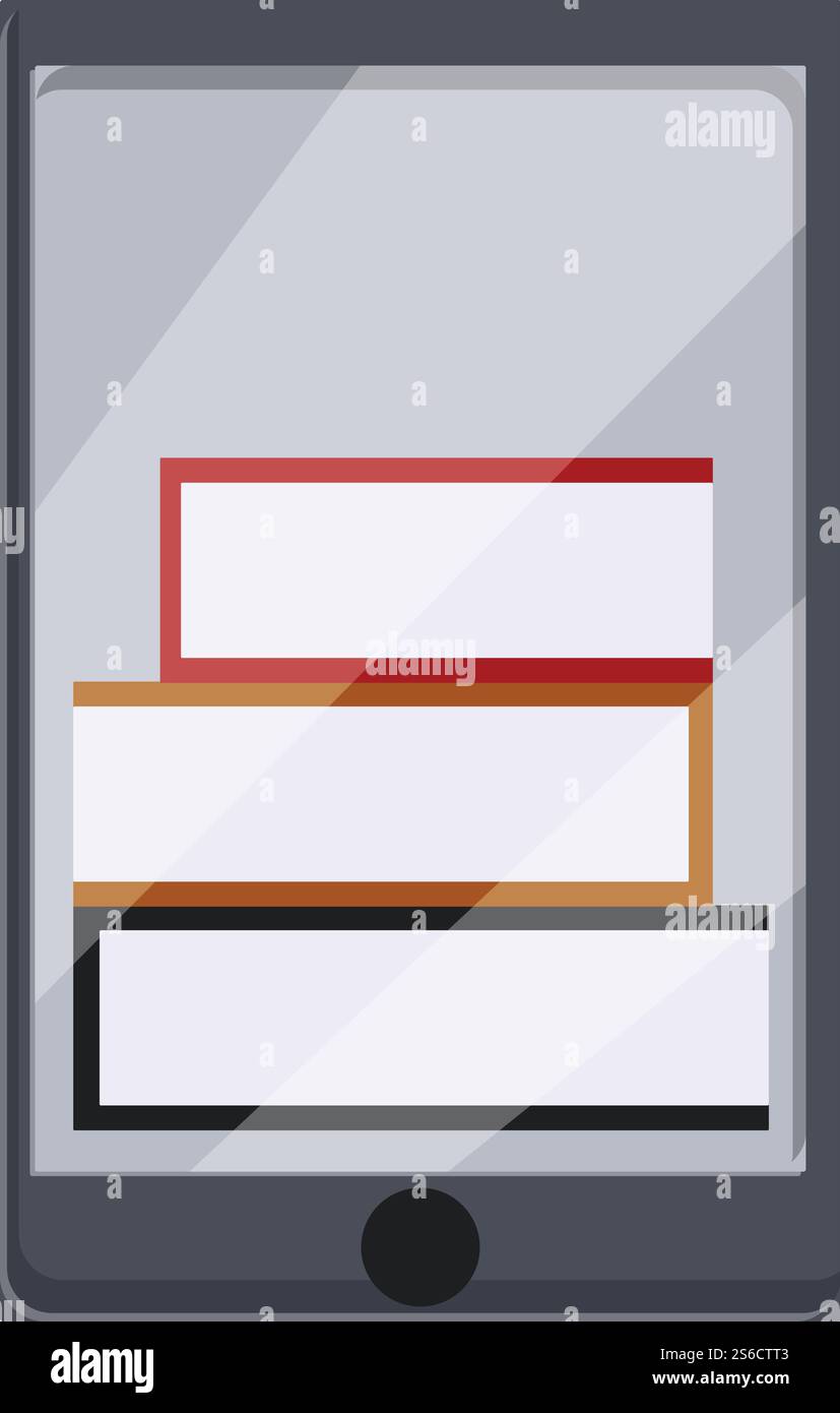 E-book reader application icon. Cartoon of e-book reader application ...