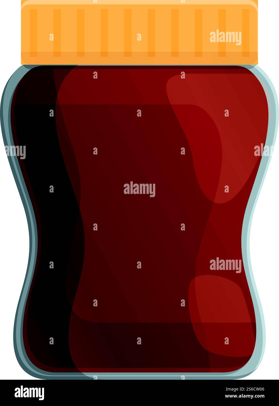 Chocolate paste jar icon. Cartoon of chocolate paste jar vector icon ...