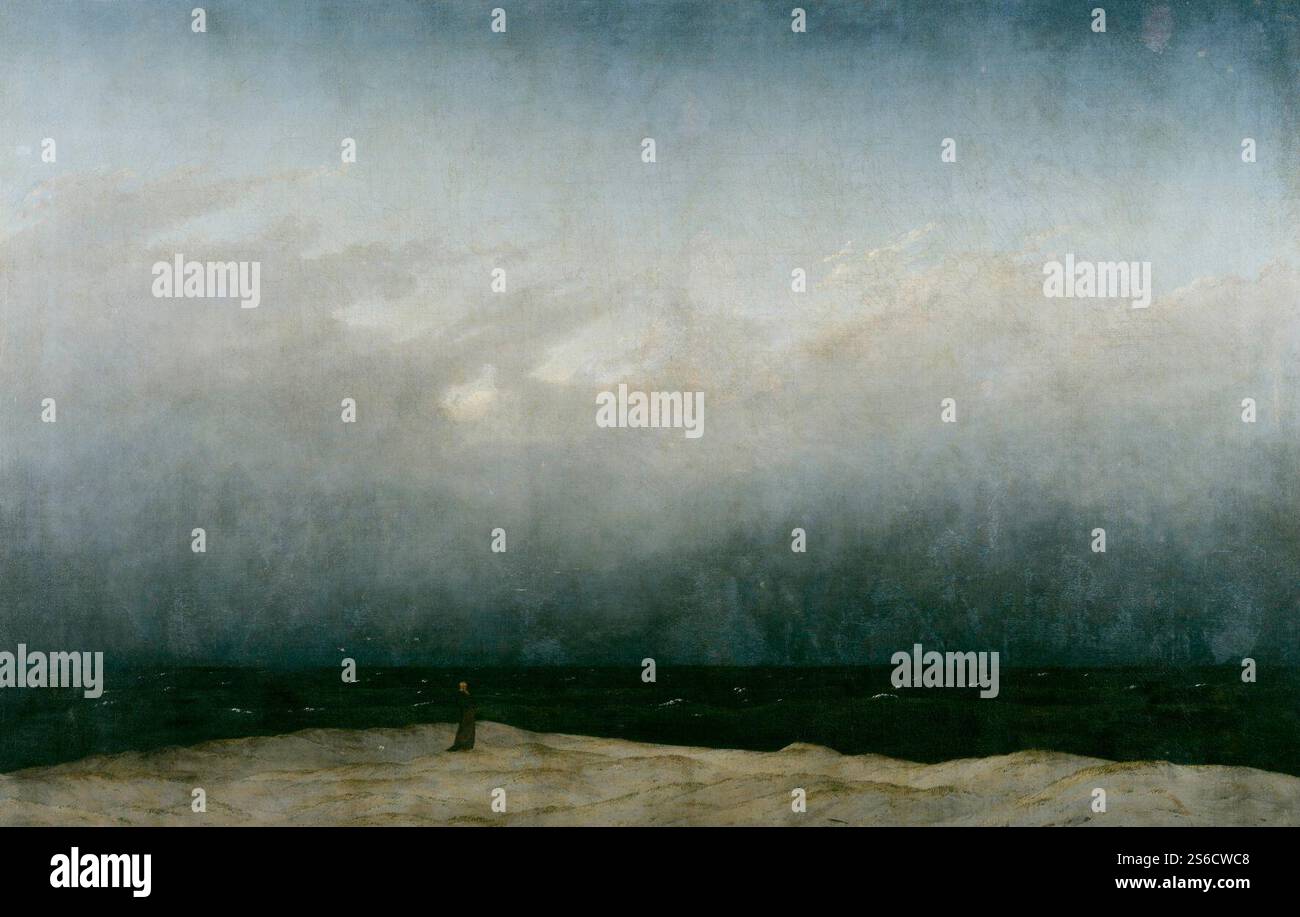 Caspar David Friedrich - Der Mönch am Meer Stock Photo - Alamy