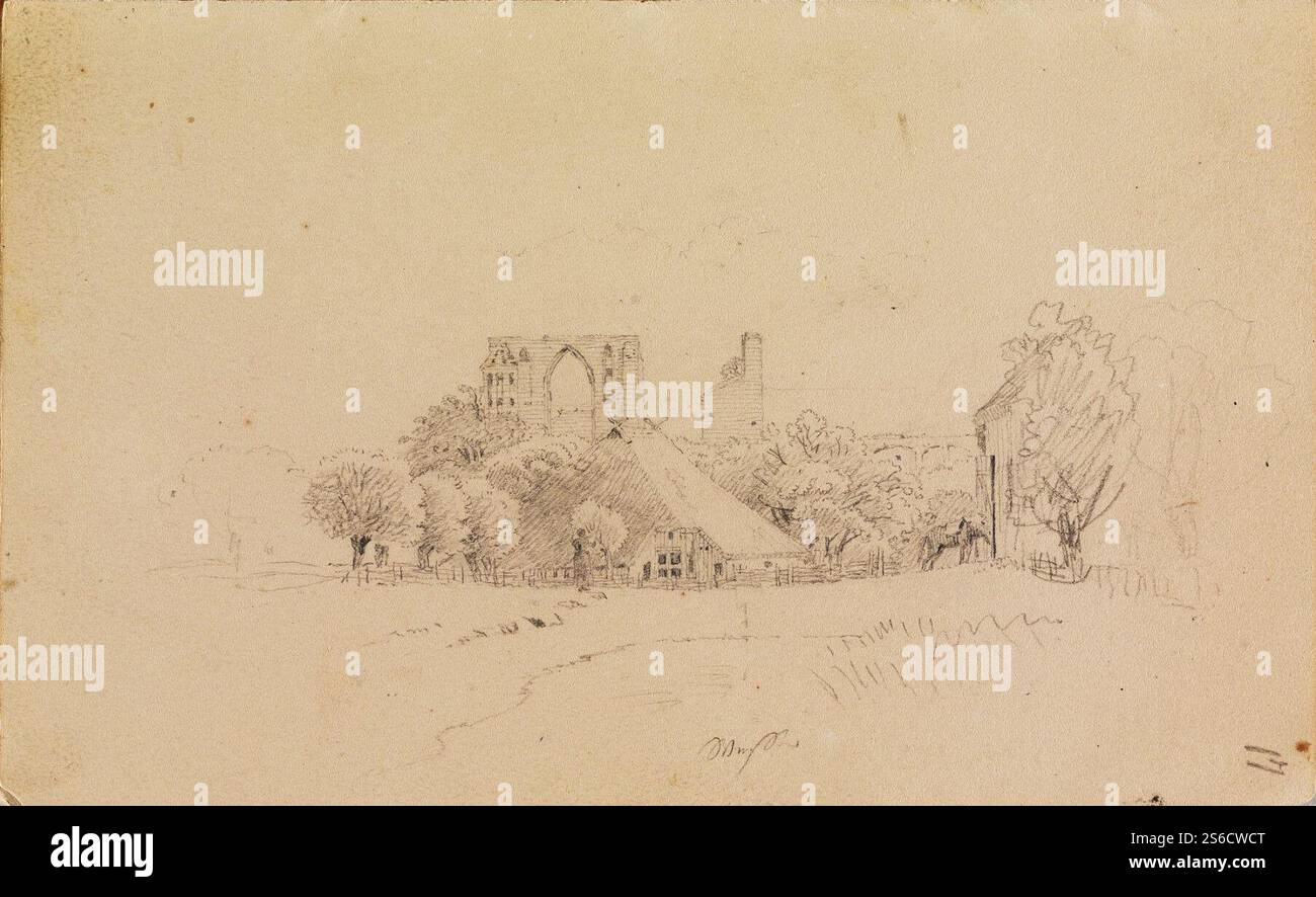 Caspar David Friedrich - Die Ruine Eldena mit Schilfgedecktem ...