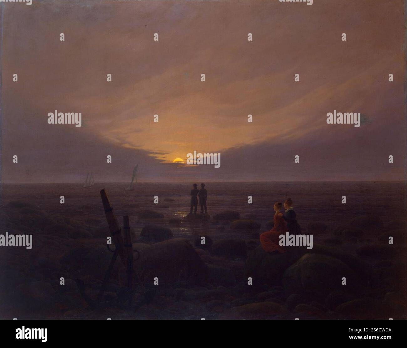 Caspar David Friedrich - Moonrise by the Sea Stock Photo - Alamy