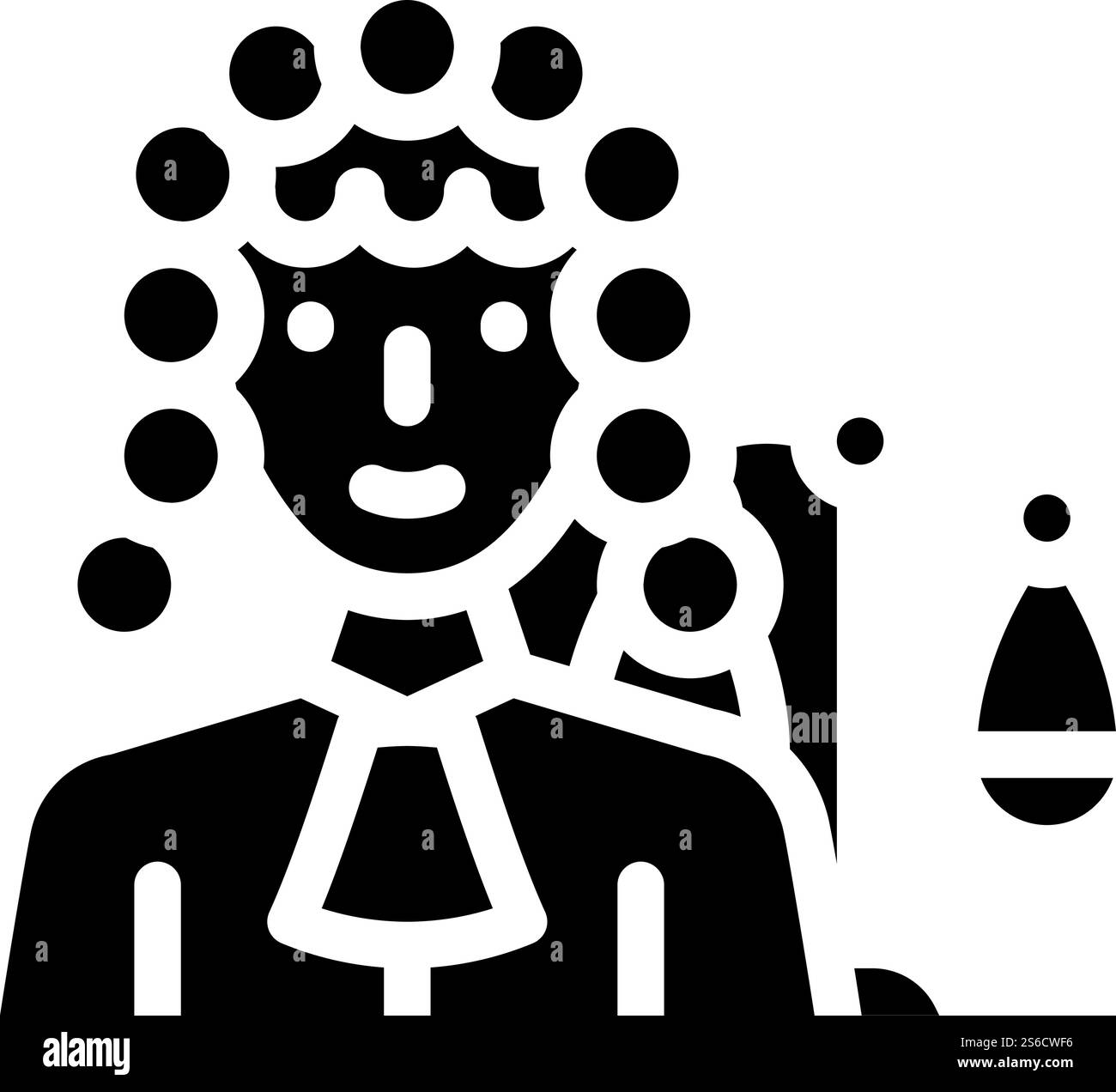 judge woman job glyph icon vector. judge woman job sign. isolated ...