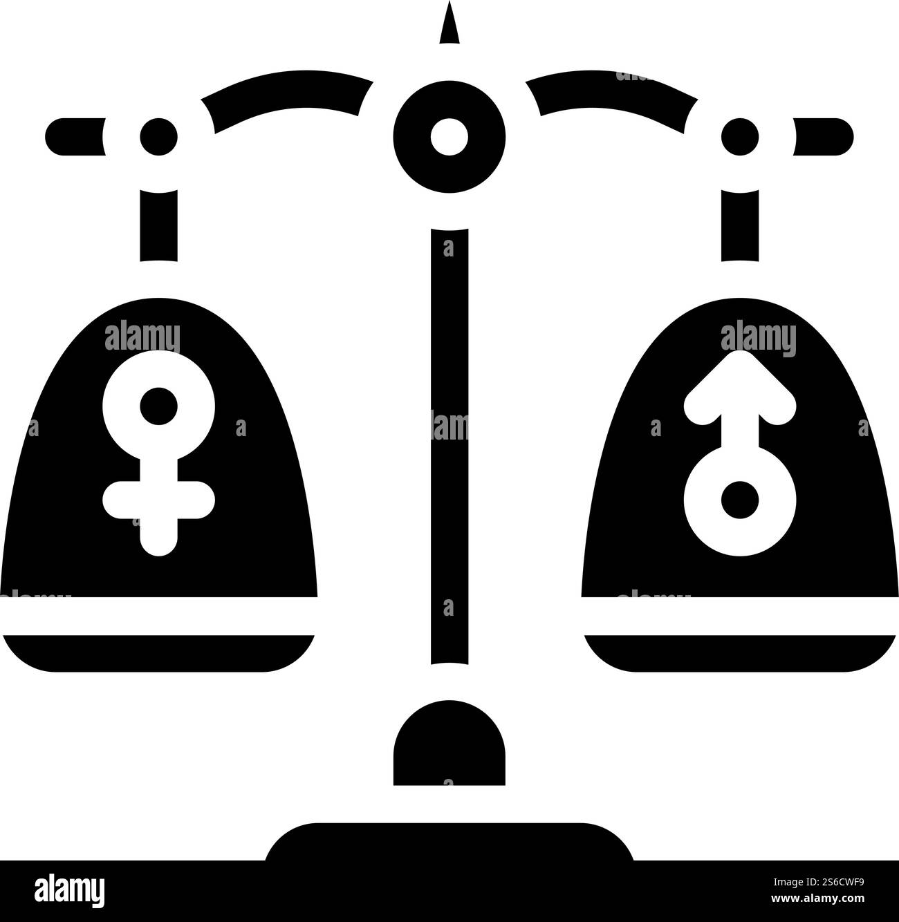 gender equality glyph icon vector. gender equality sign. isolated ...