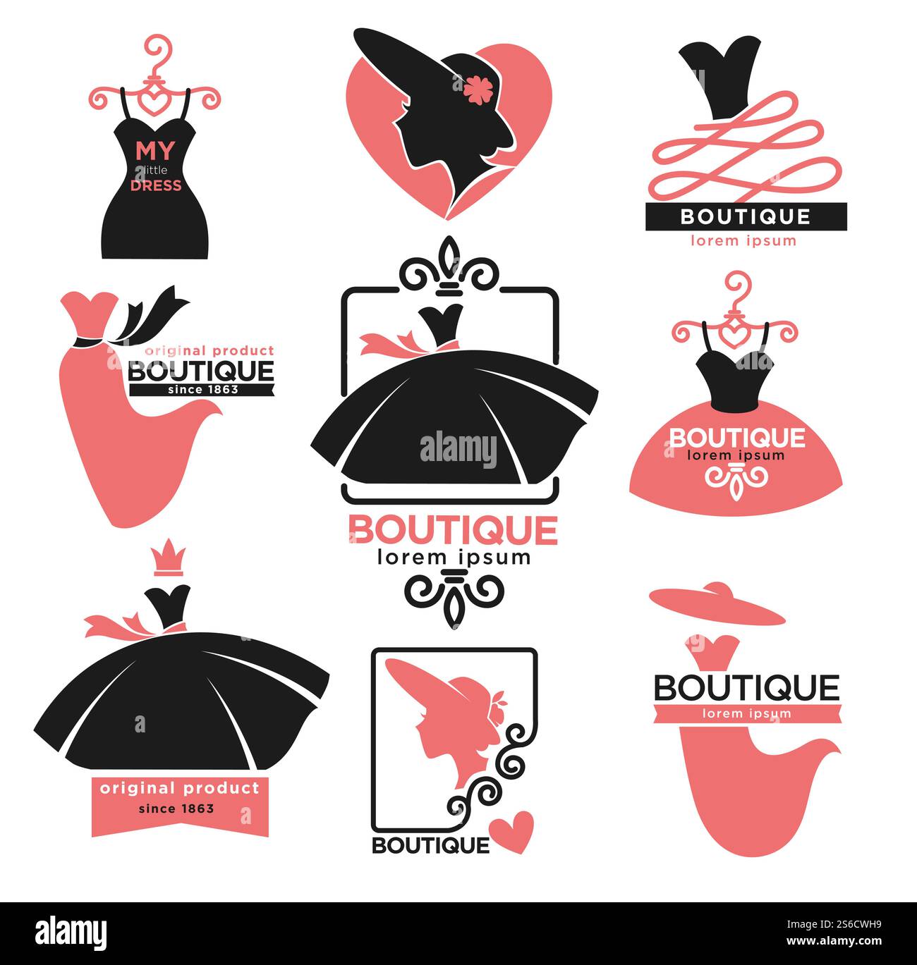 Fashion boutiques isolated icons hi-res stock photography and images ...