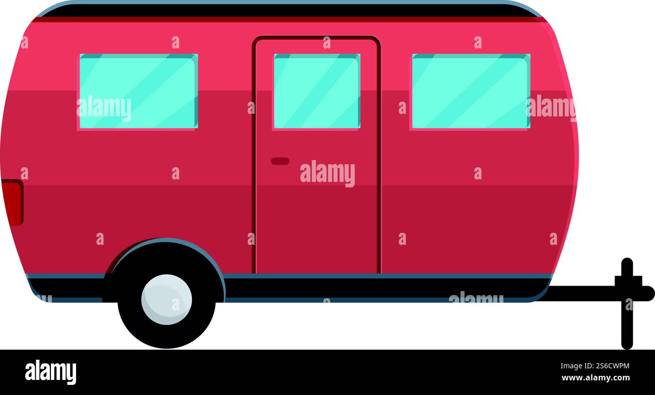 Caravan camp trailer icon. Cartoon of caravan camp trailer vector icon ...
