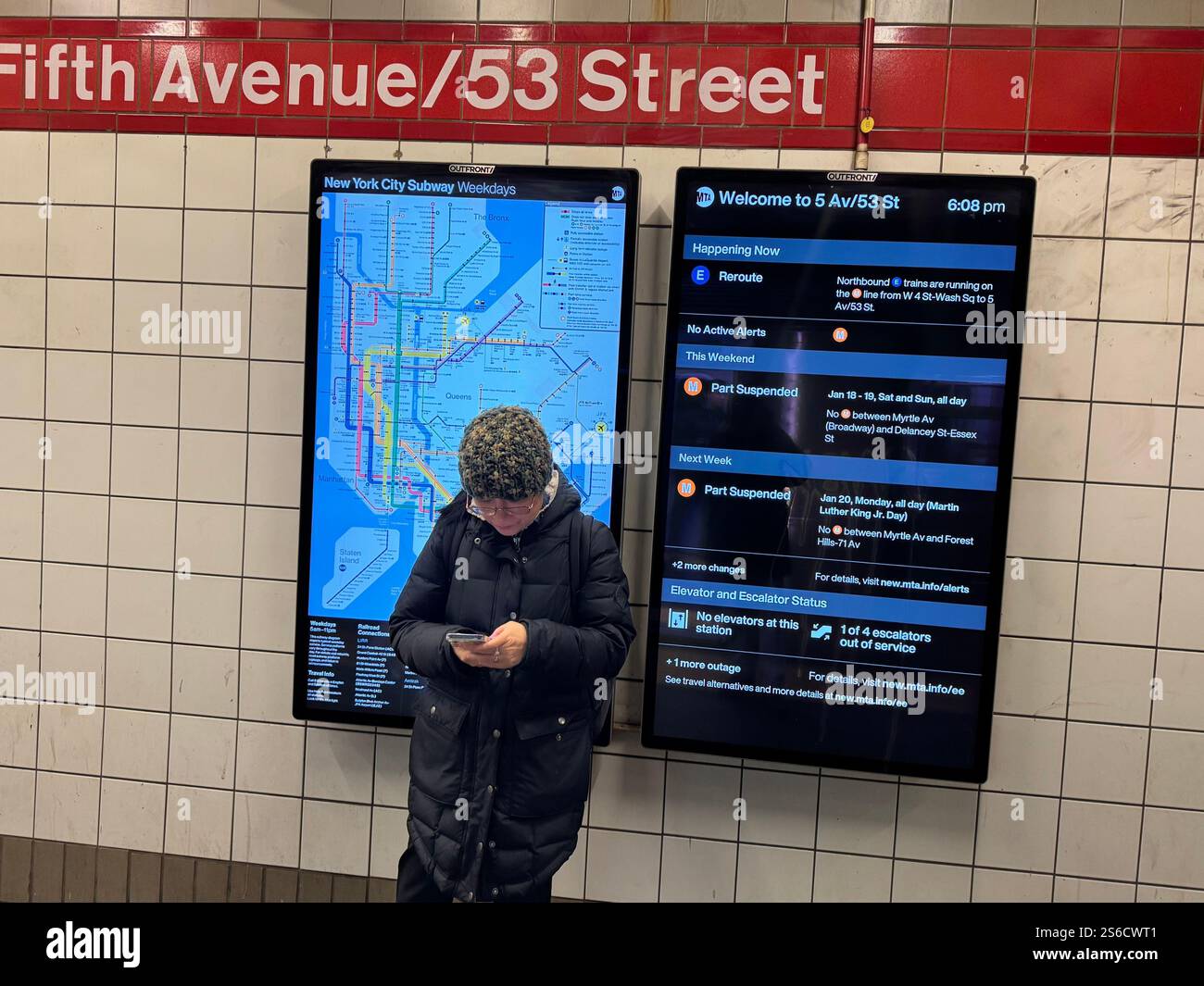 January 16, 2025, New York City, New York: (new) commuters face train ...