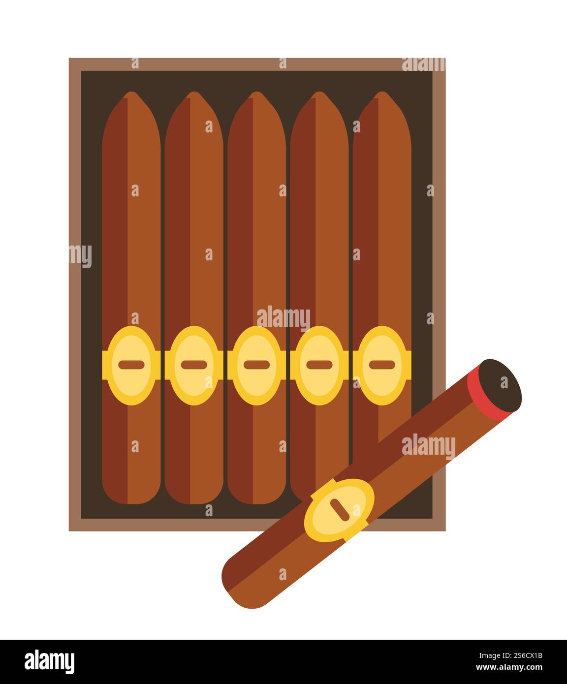 Cigar box case open wrapper hi-res stock photography and images - Alamy