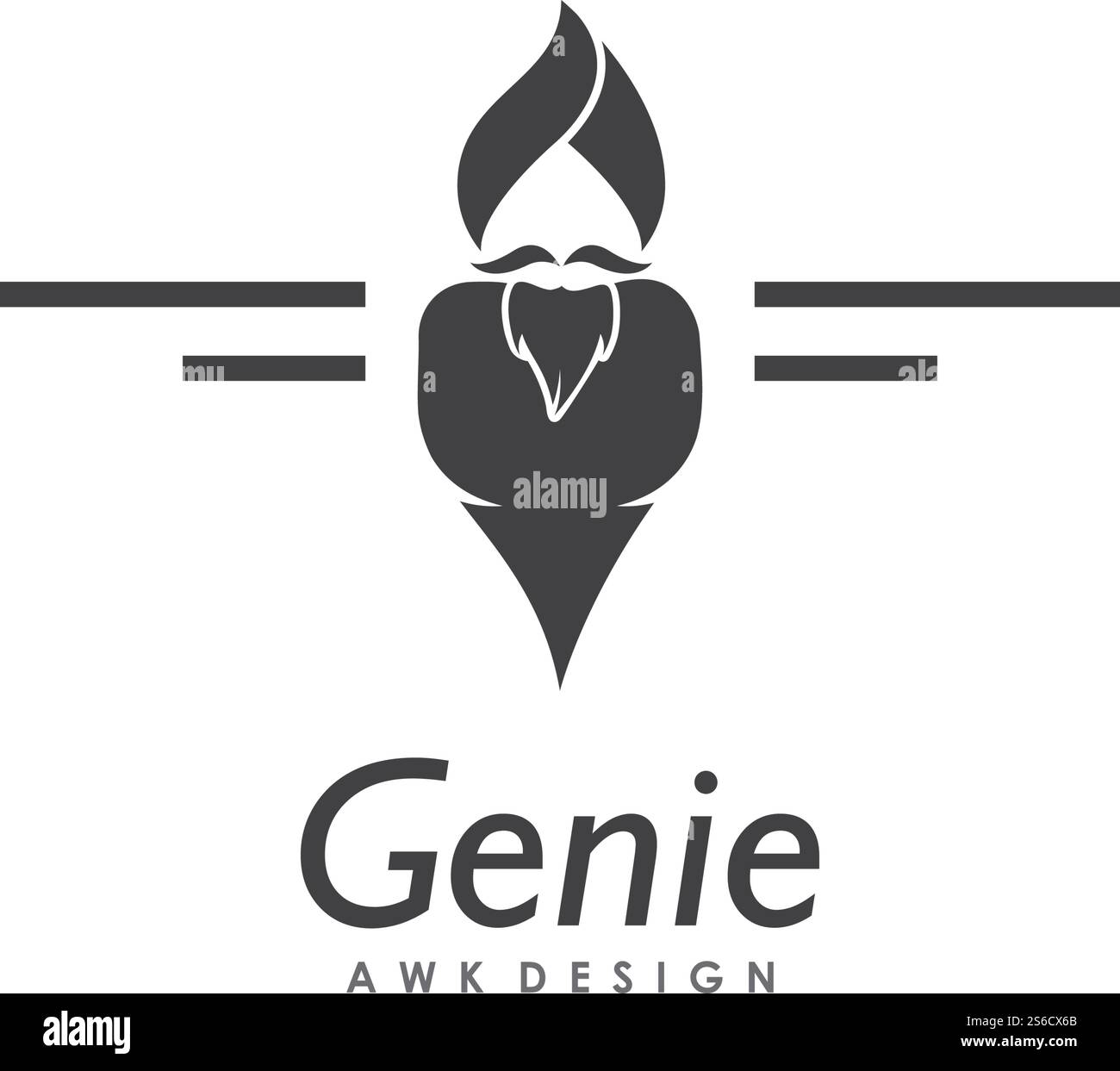 Genie logo illustration vector design Stock Vector Image & Art - Alamy