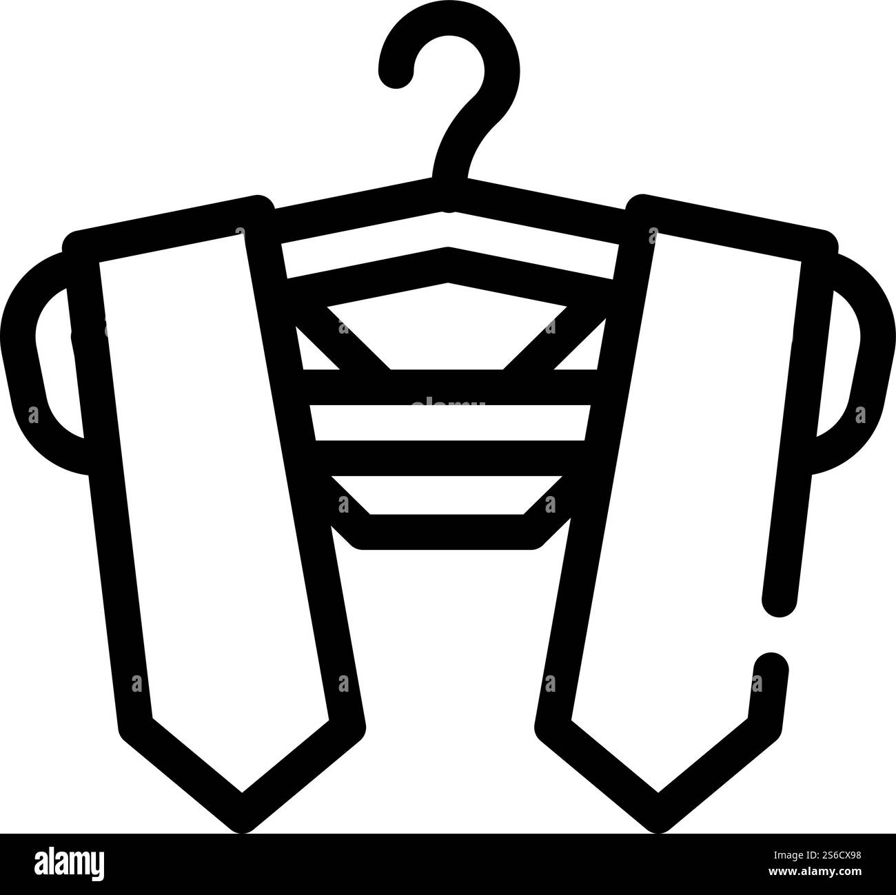 graduation stole line icon vector. graduation stole sign. isolated ...