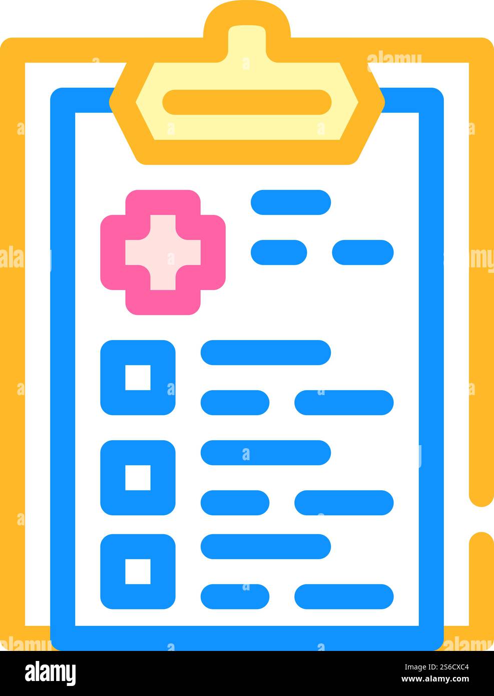 medical checklist color icon vector. medical checklist sign. isolated ...