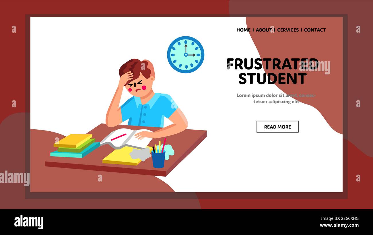 Boy teenager studying Stock Vector Images - Alamy