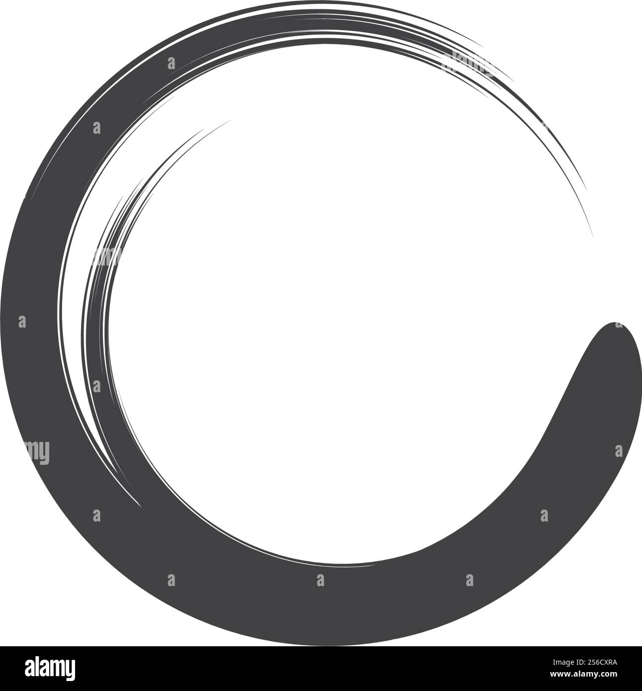 Circle hand drawn with brush vector enso icon Stock Vector Image & Art ...
