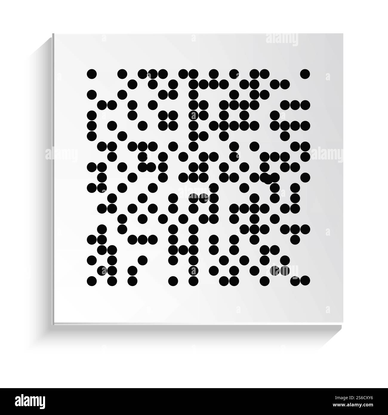 Braille alphabet sign isolated icon, tactile writing system used by ...
