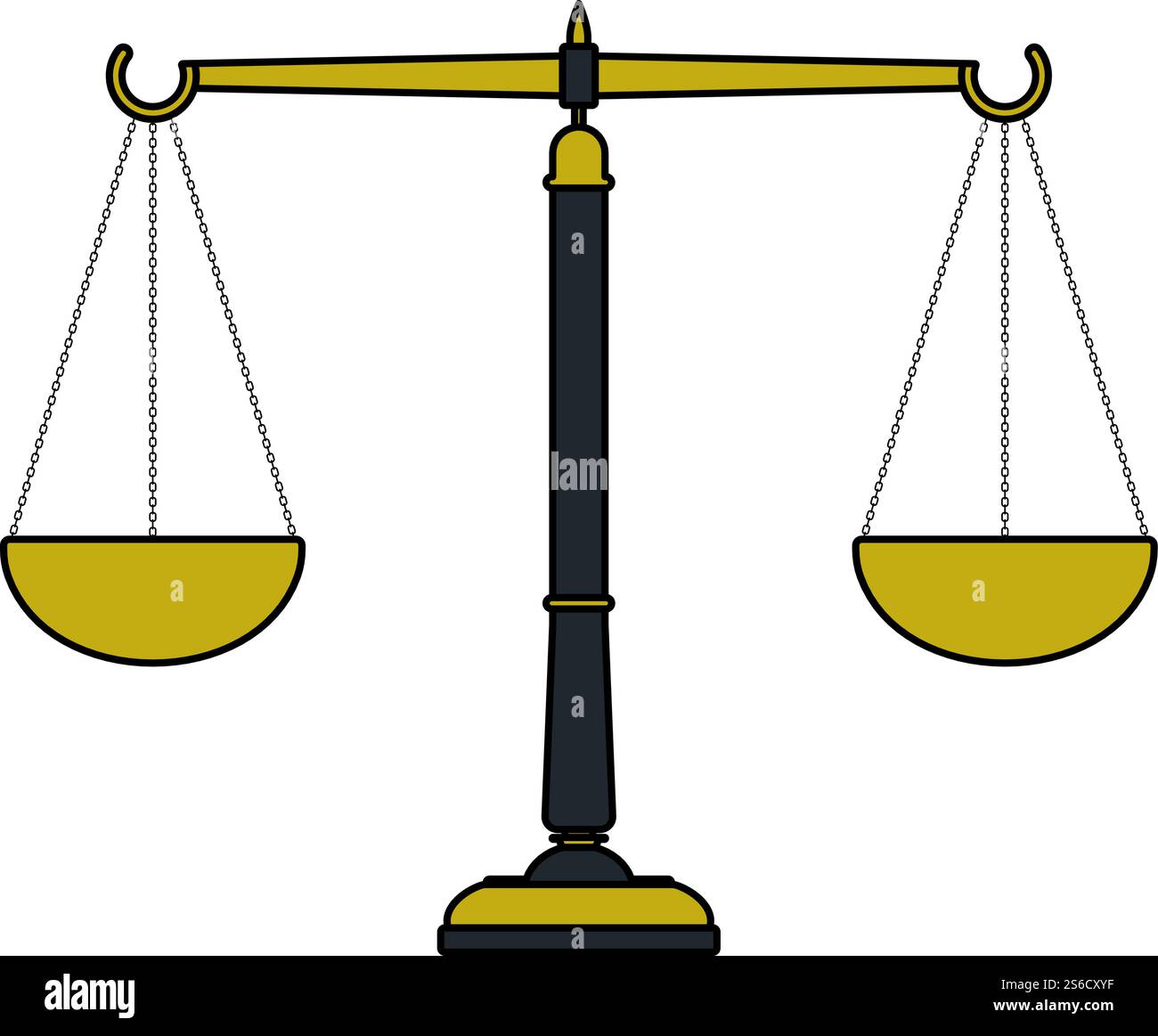 Justice Scale Icon. Editable Outline With Color Fill Design. Vector ...