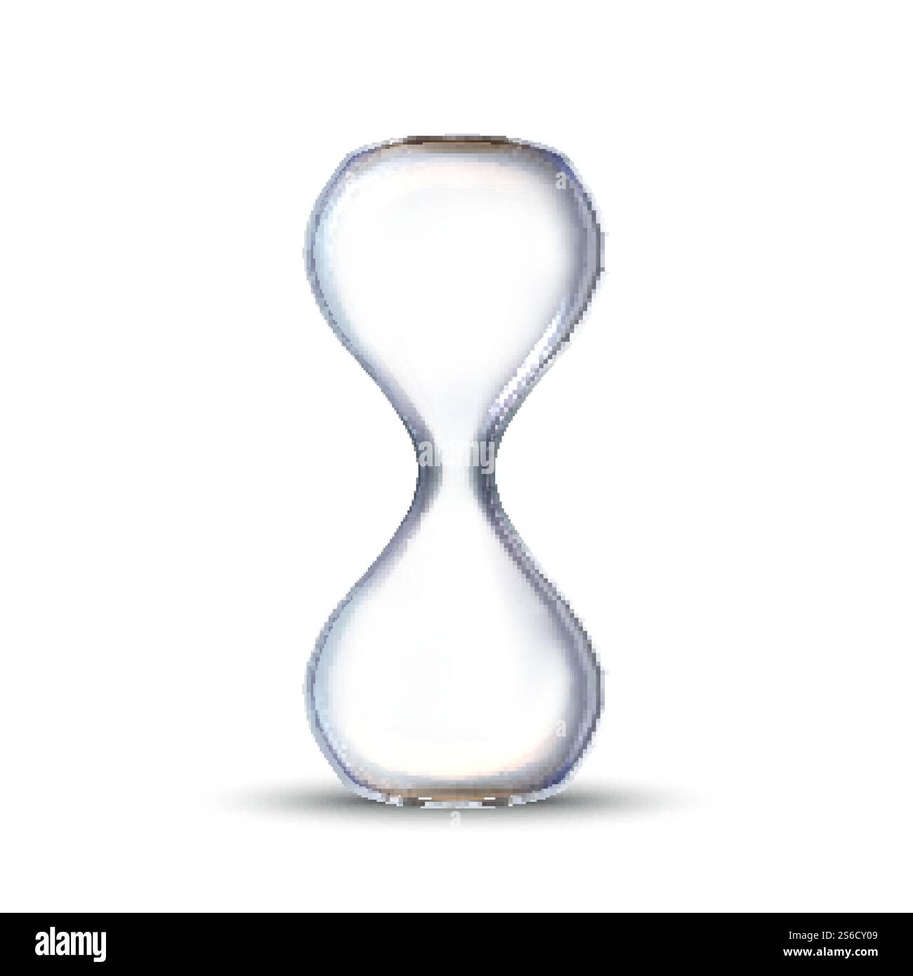 Hourglass Empty Glass Measurement Equipment Vector. Retro Sandglass ...