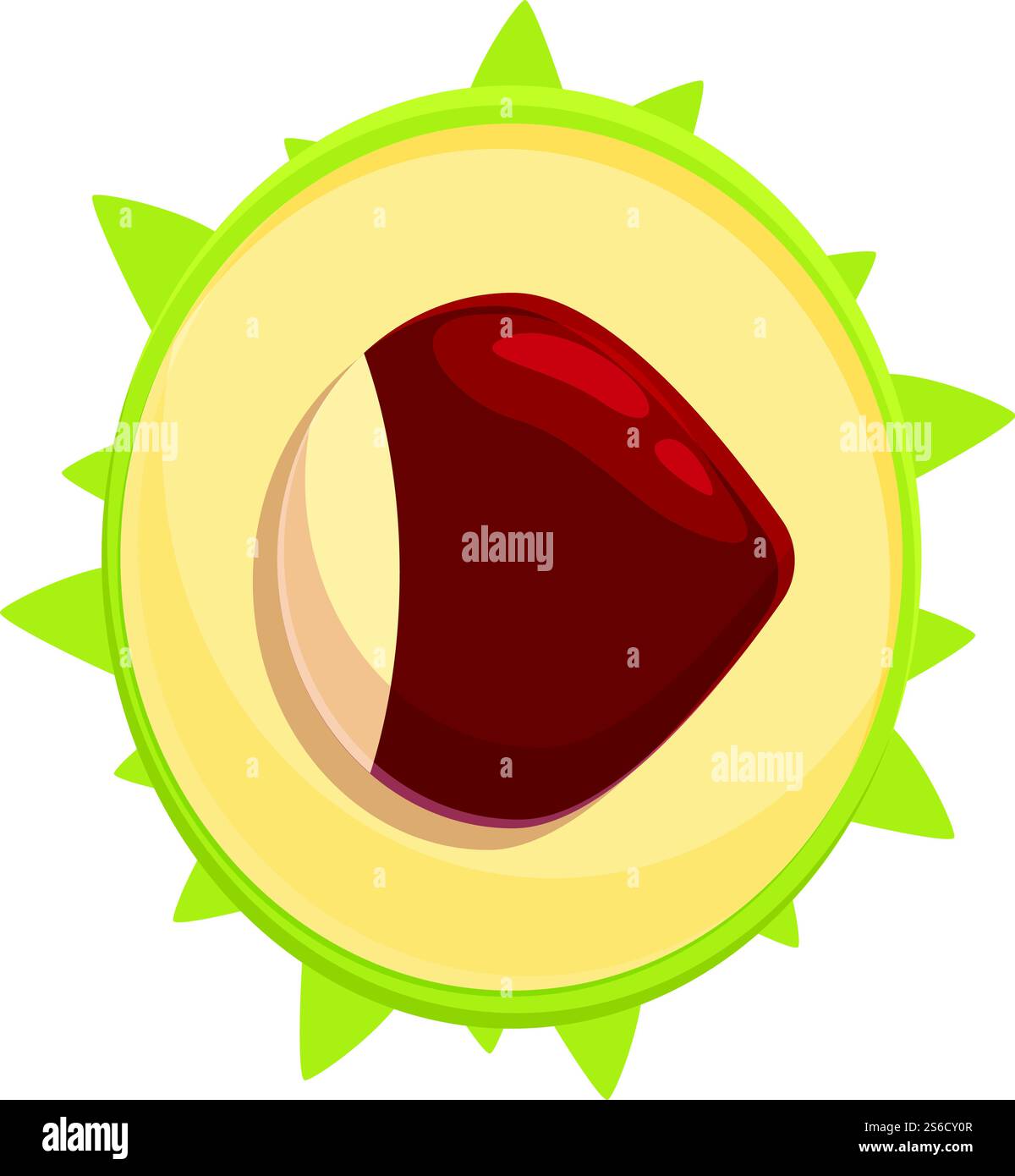 Chestnut seed icon. Cartoon of chestnut seed vector icon for web design ...