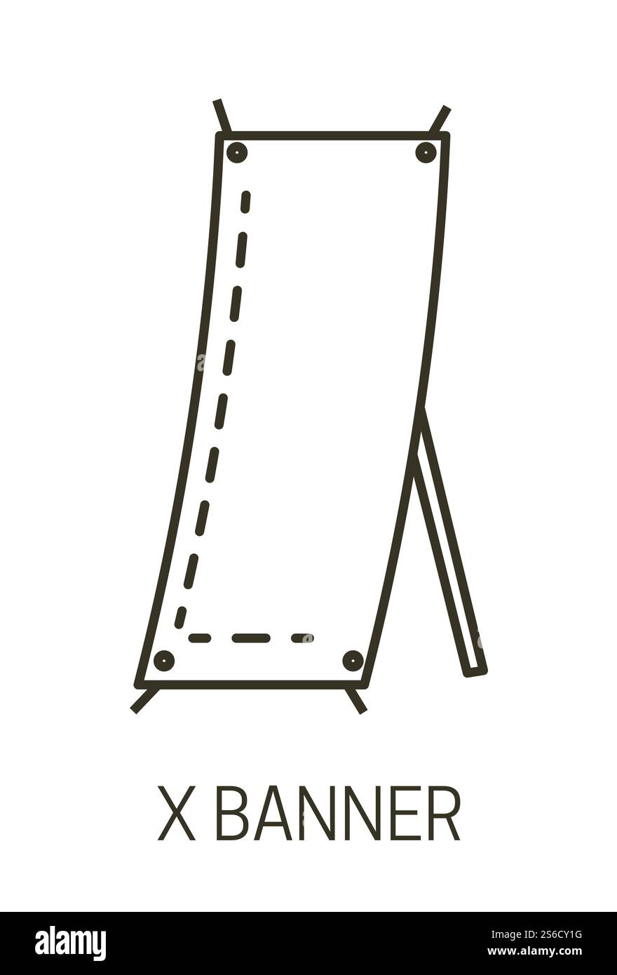 X banner stand, flip chart for training or promotional presentation ...