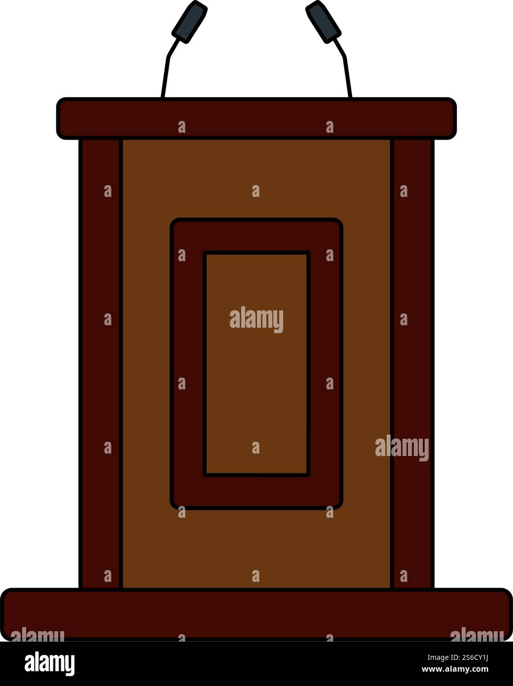 Witness Stand Icon. Editable Outline With Color Fill Design. Vector ...
