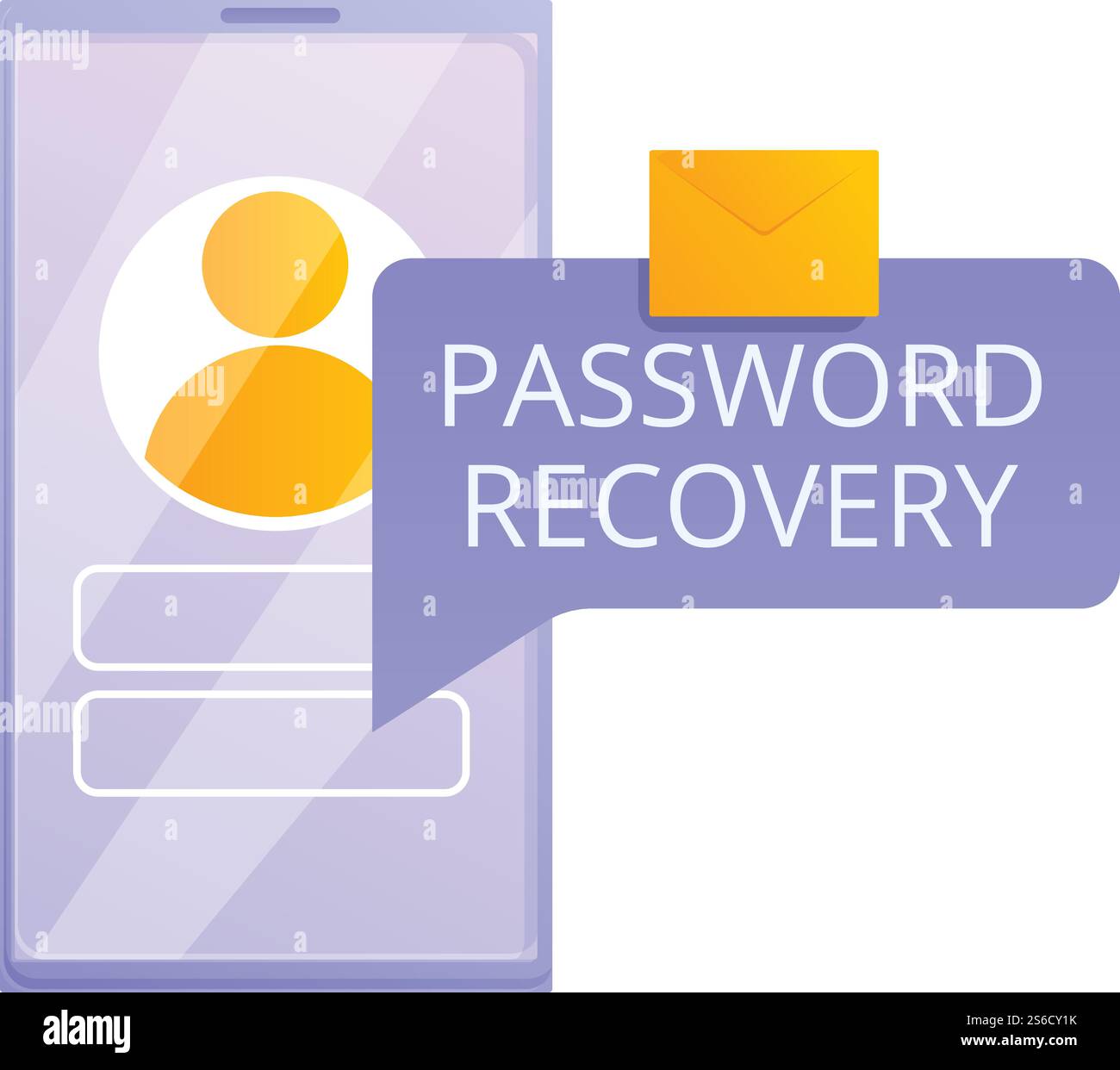 Smartphone password recovery icon. Cartoon of smartphone password ...