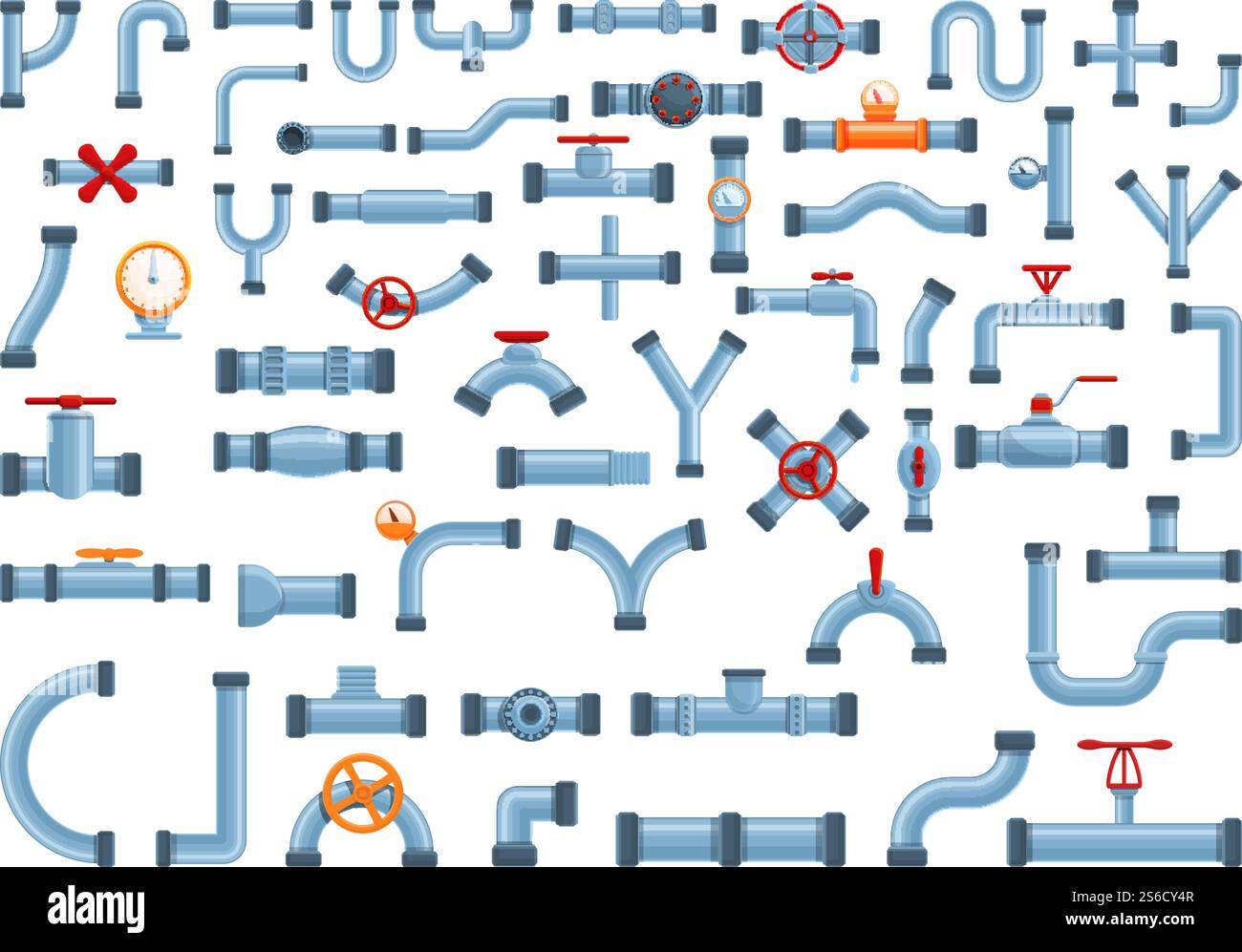 Pipe icons set. Cartoon set of pipe vector icons for web design. Pipe ...